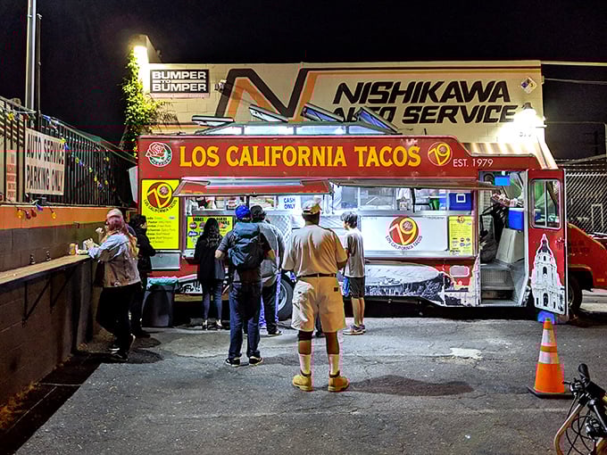The nighttime line speaks volumes – people willing to wait in darkness for food that brings light to their palates and joy to their souls.