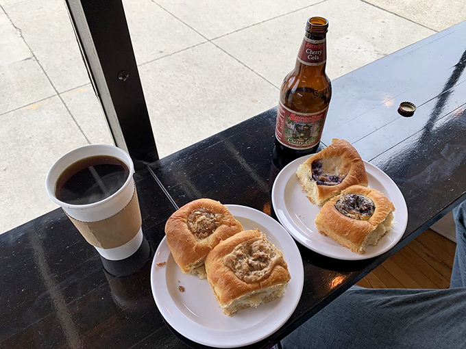 Coffee and kolache—the dynamic duo that's been fueling Columbus mornings with more reliability than superhero sidekicks.