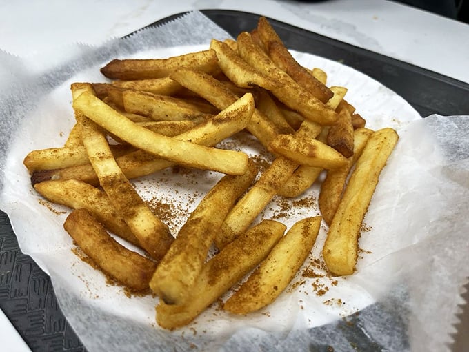 These aren't just fries – they're fries that went on a gap year and came back with stories. The masala seasoning transforms the humble potato.