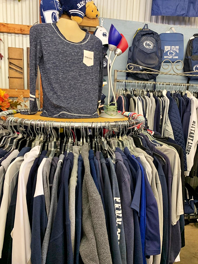 Penn State pride on full display – because in Pennsylvania, college loyalty runs deeper than the pockets on these well-organized men's shirts.