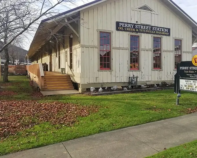 The Perry Street Station isn't just a building—it's a time machine disguised as a train depot, ready to transport you through oil country's golden age.