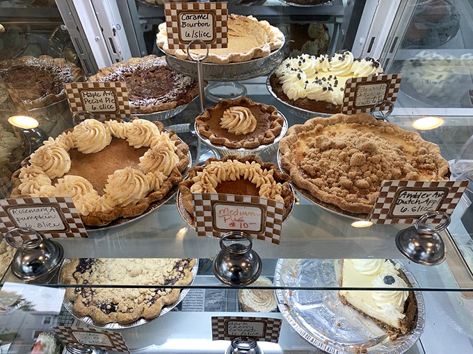A pie lover's fantasy league draft picks—bourbon, pumpkin, and apple varieties compete for MVP (Most Valuable Pie) status.