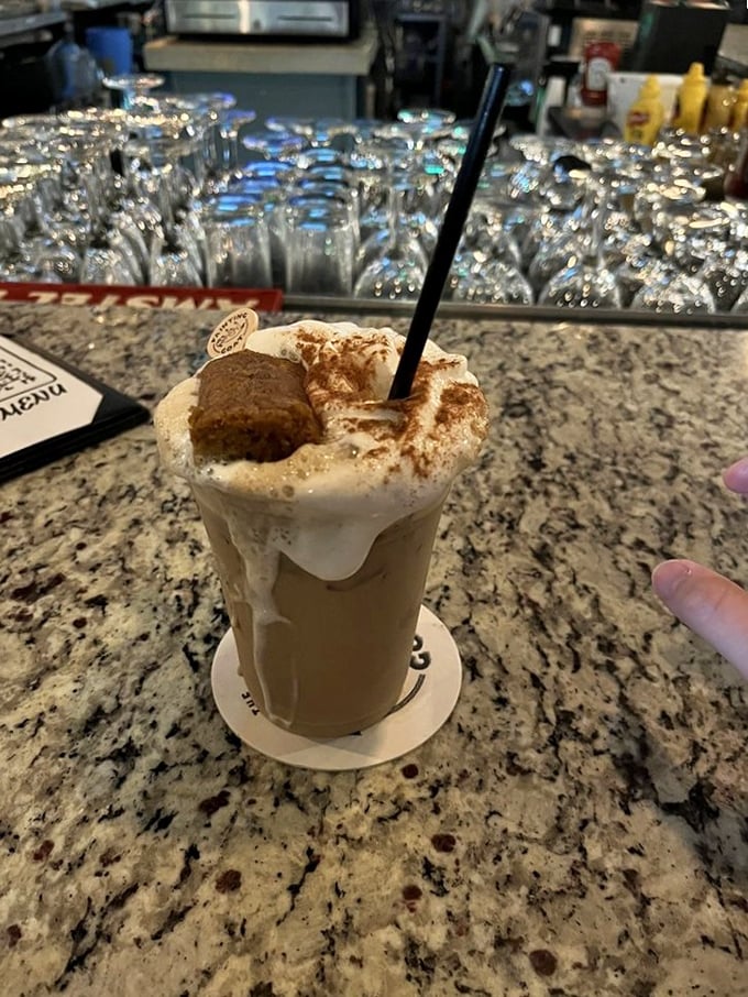 This boozy coffee concoction doesn't just wake you up—it hugs you good morning. Topped with whipped cream and cinnamon, it's dessert with an excusable morning alibi.