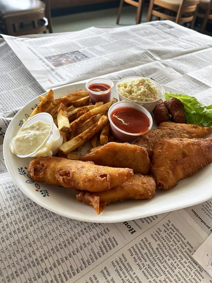 This isn't just a fish platter—it's a Delaware coastline vacation that happens to fit on a plate.
