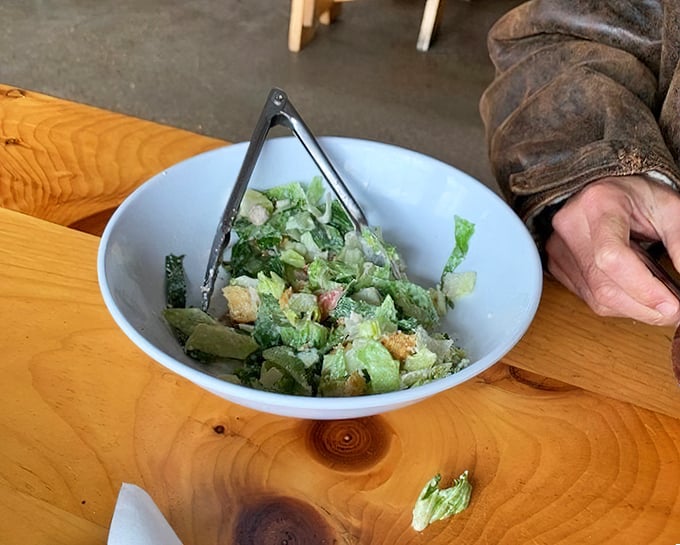 A Caesar salad that Julius himself would cross the Rubicon for—crisp, perfectly dressed, and ready for its close-up.