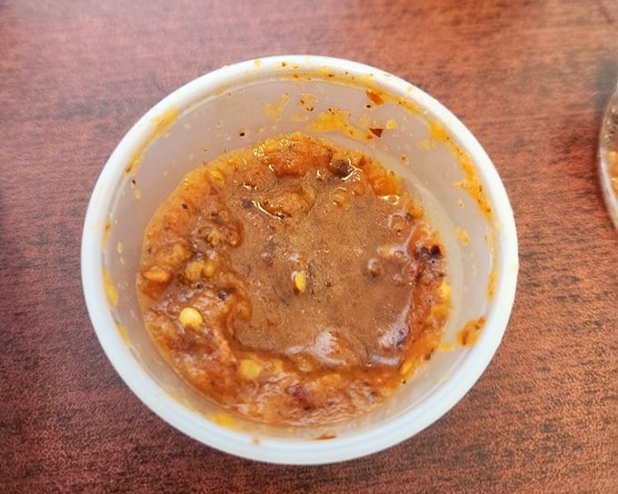 That mysterious cup of possibility – could be salsa, could be life-changing, probably both.