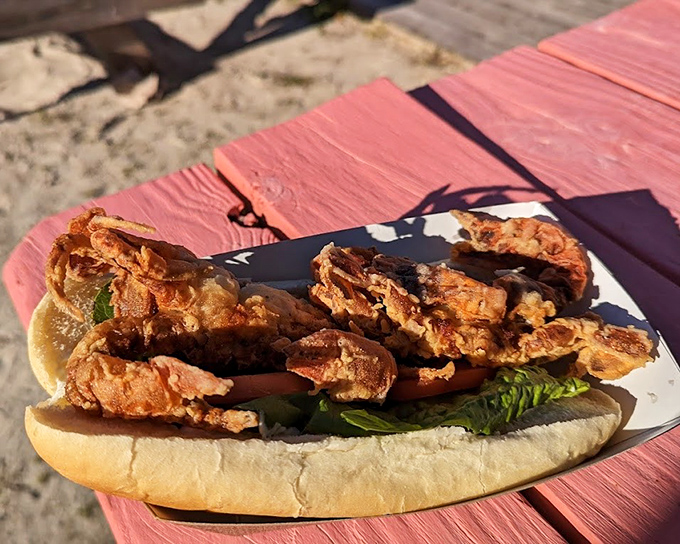 This soft-shell crab sandwich is what happens when the ocean meets bread in the most delicious way possible. No shell-cracking tools required!