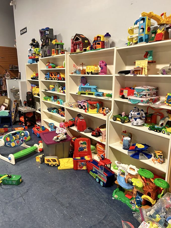 Toy paradise! Enough plastic joy to make any kid (or nostalgic adult) forget about their iPad for hours.