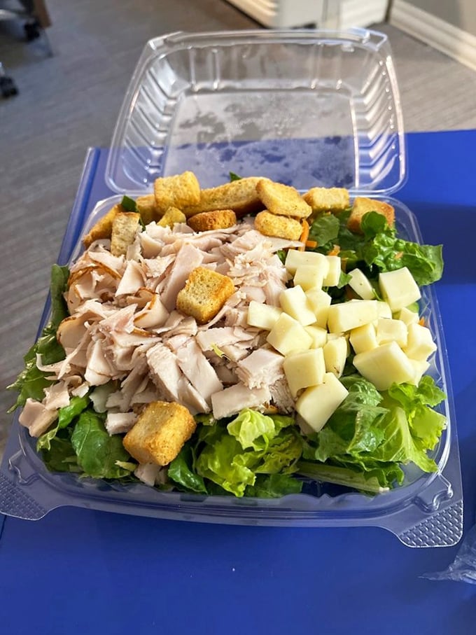 Fresh, crisp, and protein-packed—the turkey salad offers a lighter option without sacrificing flavor. For when you want to feel virtuous while still treating yourself.