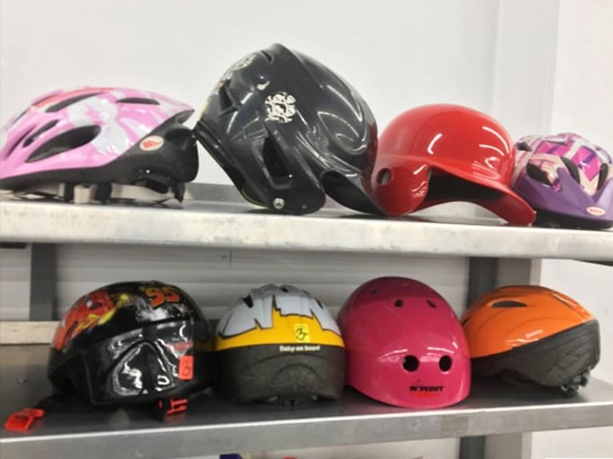 Helmet collection that proves safety can be colorful—perfect for the cyclist who wants protection with personality.