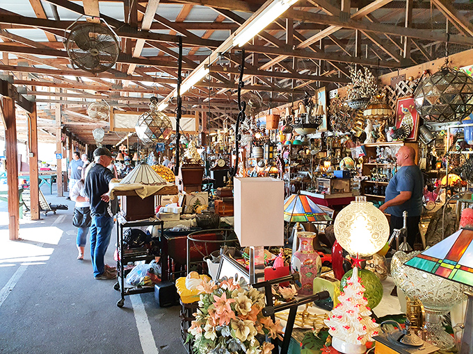 Illuminating finds at every turn! These vintage lamps and stained glass treasures cast a warm glow on any décor style.