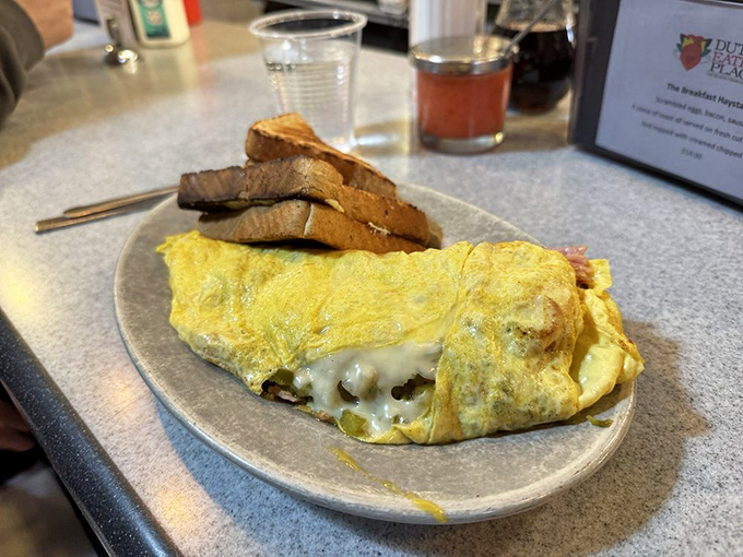 This Western omelet doesn't just contain peppers and ham—it contains hopes, dreams, and the promise that today might actually be a good day.