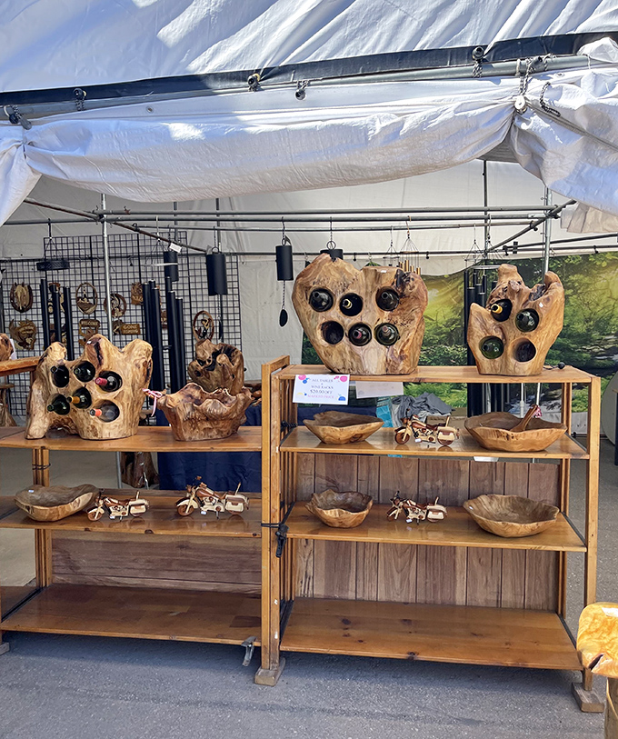 Nature transformed into functional art—these burled wood bowls and wine holders bring organic elegance to any Southwest home.