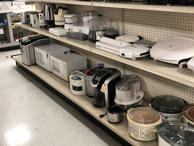 Small appliance heaven—because everyone deserves a backup microwave and that waffle maker you'll use exactly twice.