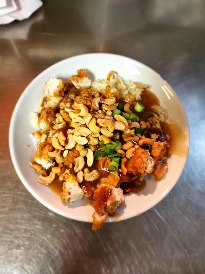 Cashew chicken that brings East meets Midwest in perfect harmony. Those crunchy nuts and tender chicken pieces are having the party your taste buds want an invitation to.