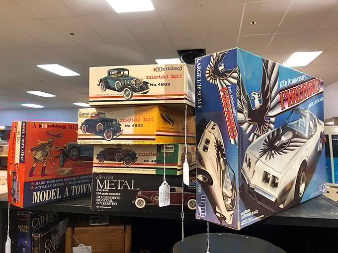 Vintage model kits that promise hours of nostalgic assembly—just like the ones Dad never let you open as a kid.