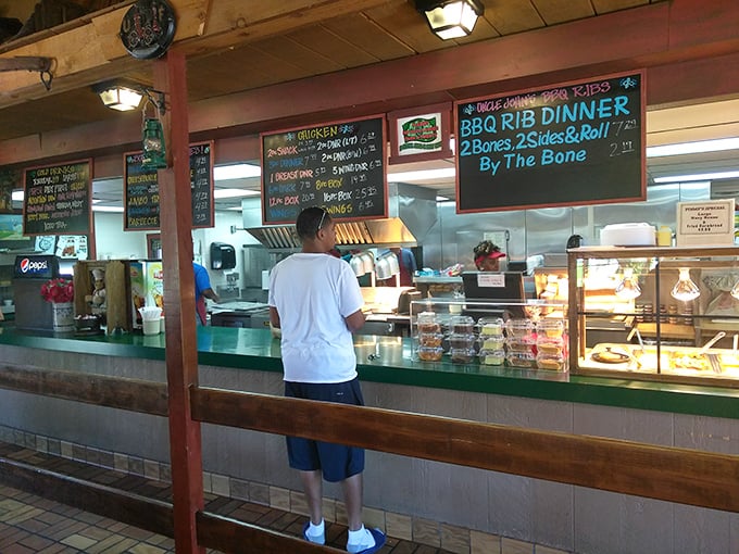 Where the magic happens: the ordering counter where dreams of perfect burgers begin their journey to delicious reality.