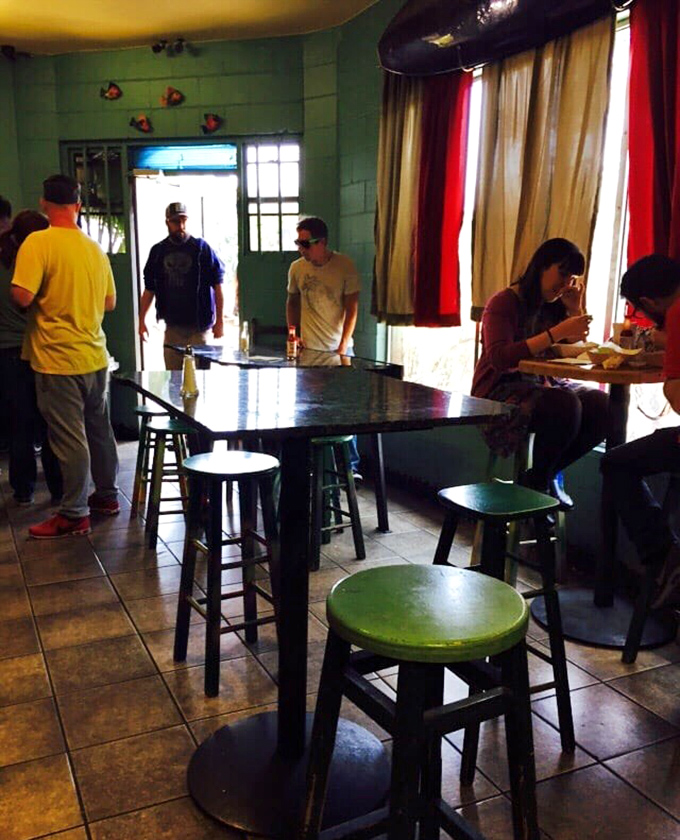The indoor dining area has all the pretension of your favorite aunt's kitchen—none whatsoever—just honest food and happy people.