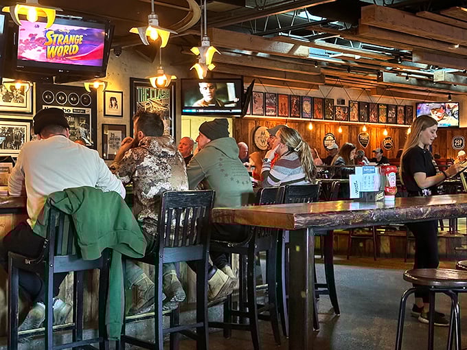 The bar area – where strangers become friends, friends become family, and everyone becomes a little more philosophical after the second round.