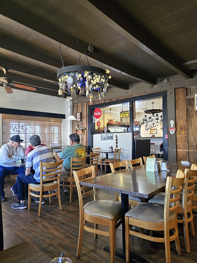 Real folks enjoying real food – the kind of authentic dining scene you can't manufacture or fake.