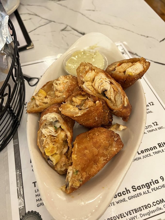 Not your average egg roll—these golden-fried treasures reveal a savory filling that makes sharing an act of true friendship.