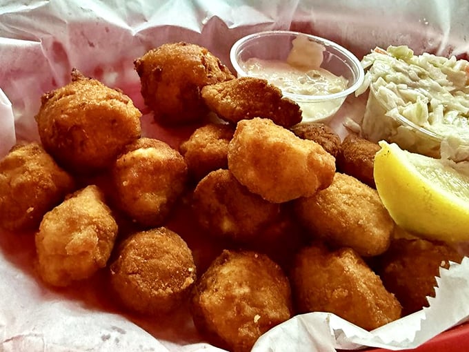 Fried scallops that could convert any seafood skeptic. These golden nuggets of ocean sweetness are what beach dreams are made of.