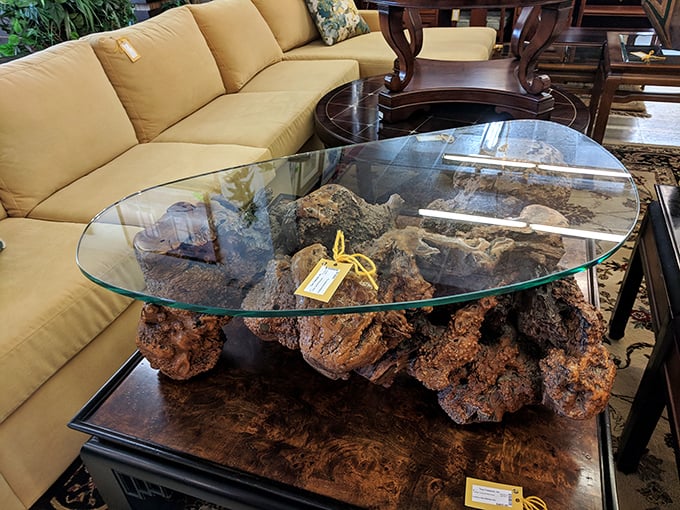 Nature meets luxury with this conversation-starting coffee table. "Oh this? Just a casual slab of glass balanced on actual coral formations."