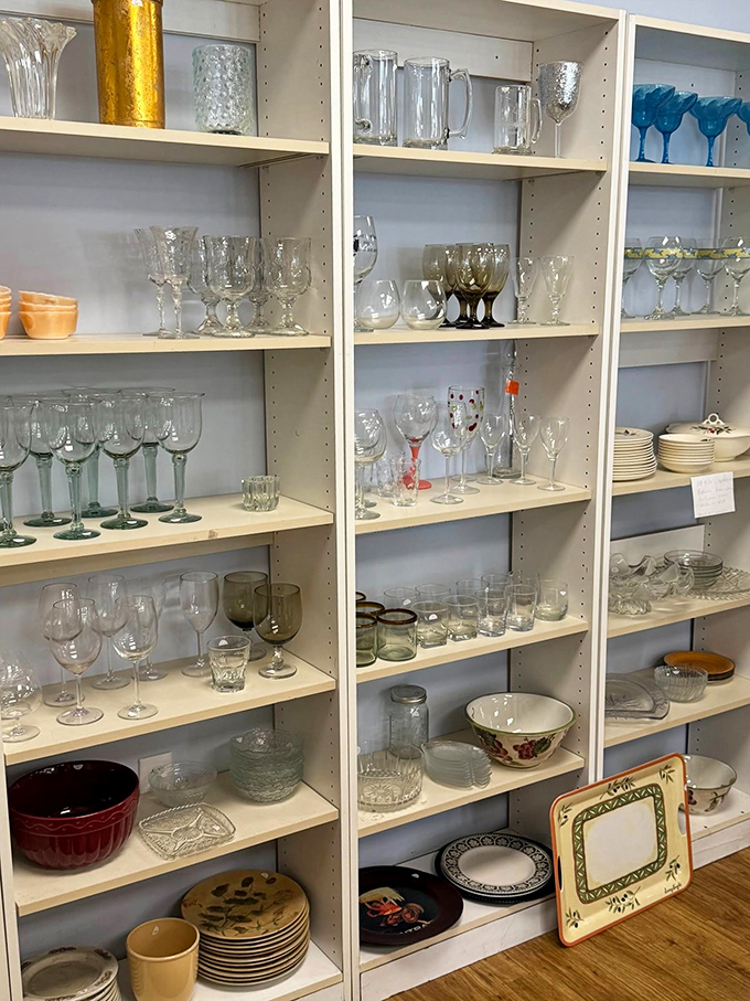 Crystal and glassware catch the light like captured rainbows, transforming ordinary tables into elegant affairs.