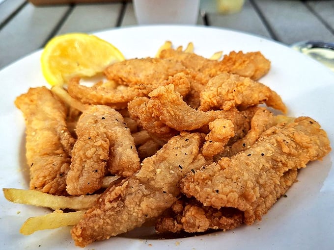 Grouper nuggets: proof that sometimes the best things in life are simple—just fresh fish, crispy coating, and a squeeze of lemon. Adult fish sticks that actually taste like fish.