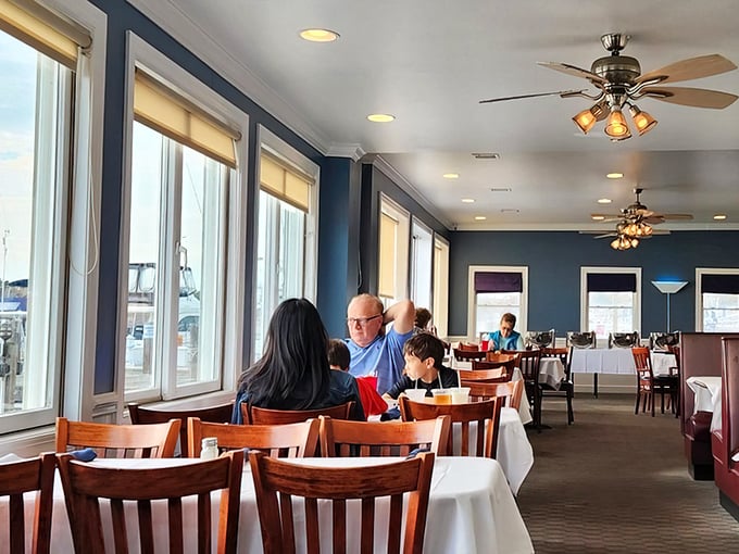 The main dining room buzzes with the energy of people who've discovered something truly special together.