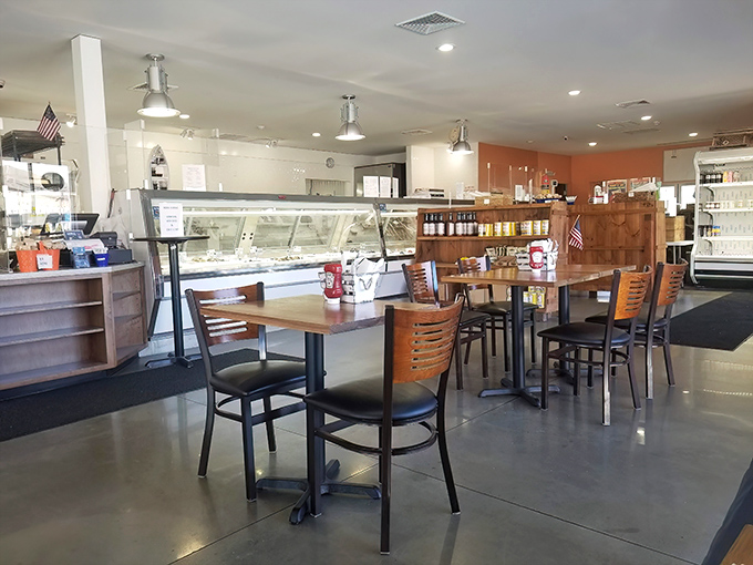 The market-meets-restaurant concept means you can eat your seafood feast now or take home treasures for later. Why not both?