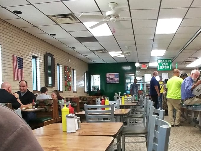 Classic Americana on display—from the ceiling fans to the American flag, Superior Restaurant embodies the timeless charm of the neighborhood diner.