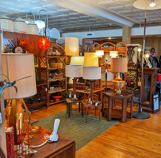 The lamp section glows with mid-century charm—proving that lighting from yesteryear still outshines today's mass-produced options.