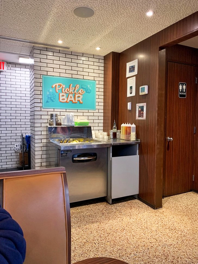 The Pickle Bar isn't just a condiment station—it's where cucumbers go to fulfill their destiny and achieve pickle greatness.