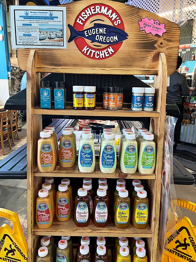 A shrine to flavor—bottled sauces that transform good seafood into an out-of-body experience. Collect them all like delicious Pokémon.