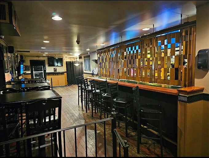 The second floor offers additional seating with the same unpretentious charm—because great sandwiches deserve breathing room and good lighting.