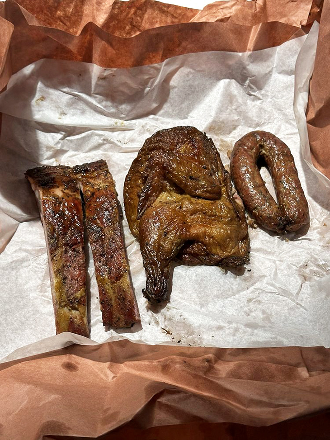 Meat arranged with the casual confidence of something that doesn't need to try hard—it already knows it's the best you'll ever have.