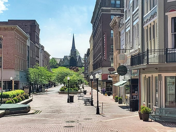 Cumberland's historic downtown features beautifully preserved architecture from another era. Those brick buildings have seen it all!