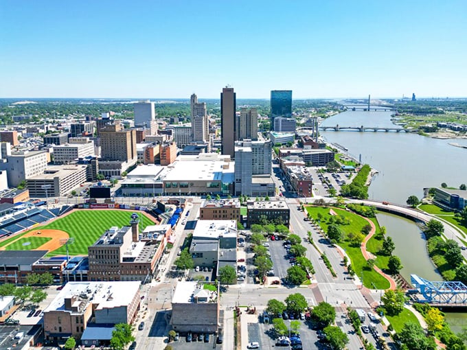From this bird's-eye view, Toledo reveals itself as a city embraced by rivers and greenspace—nature and urban life in perfect balance.
