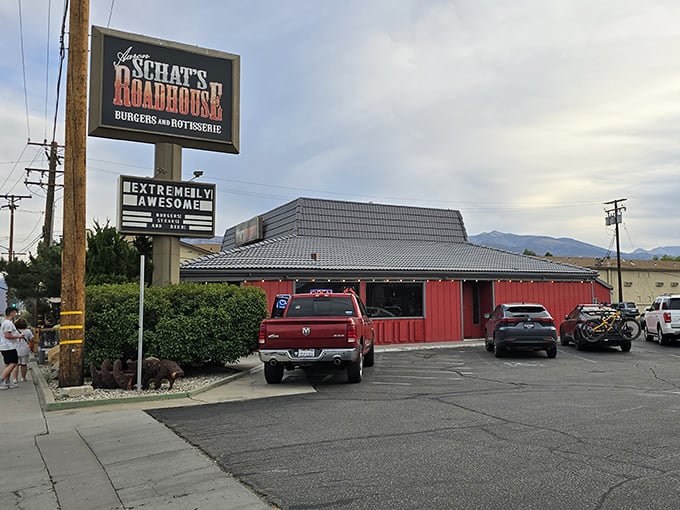 Aaron Schat's Roadhouse proudly proclaims itself "Extremely Awesome"—a refreshingly honest bit of advertising that the food actually backs up.