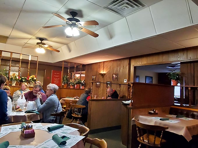 The dining room feels like Thanksgiving at Grandma's, if Grandma were secretly a master of German cuisine and portion control wasn't in her vocabulary.