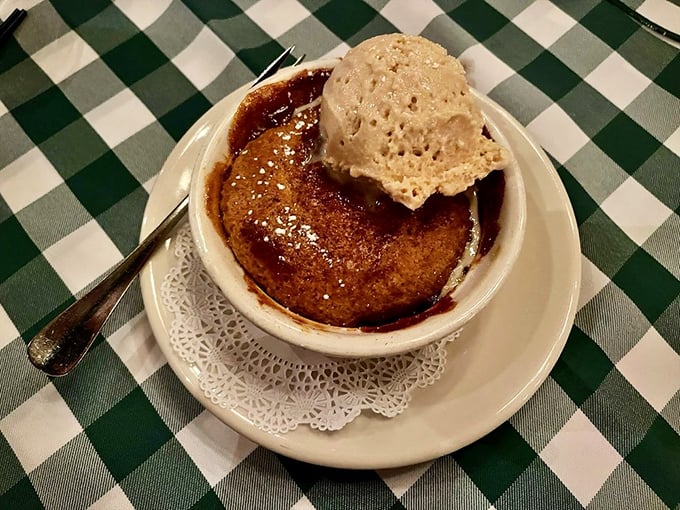 This apple cobbler with ice cream doesn't just end your meal—it provides closure so sweet you'll need a moment of silence.