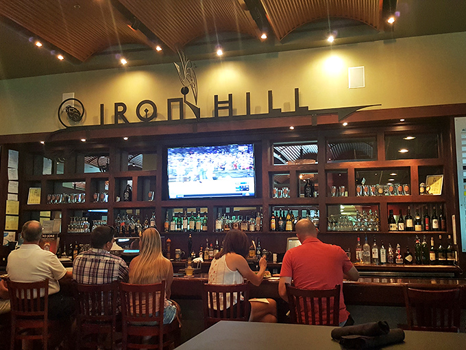 The bar at Iron Hill—where beer dreams come true and the hardest decision is which brew to try next.