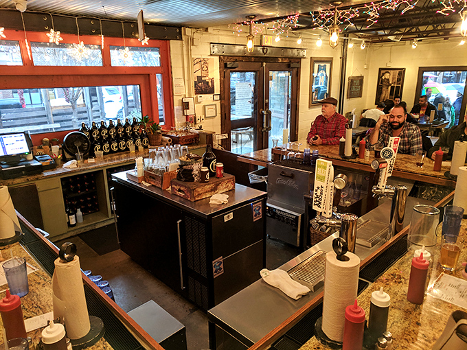 This bar doesn't just serve drinks—it dispenses liquid happiness designed specifically to complement smoked meat perfection.