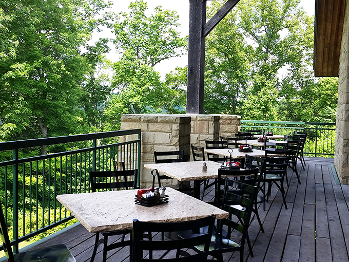 Outdoor dining with a view that makes you forget your phone exists—until you absolutely need to capture it for posterity.