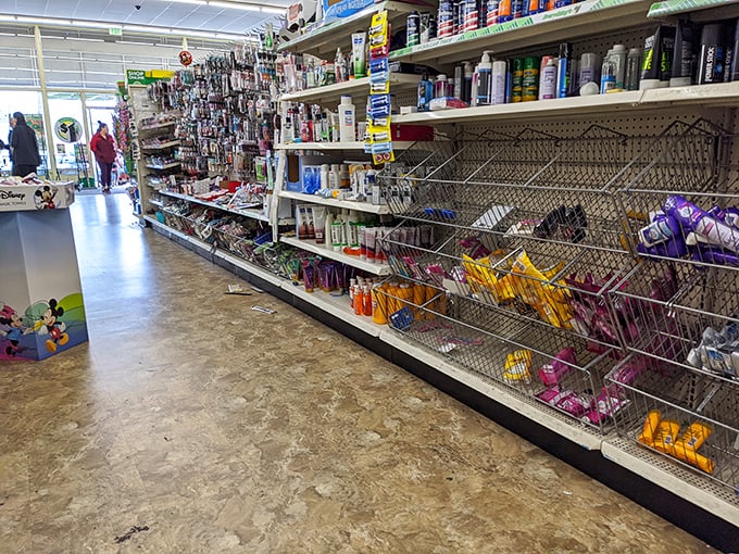 The beauty and personal care aisle: where practical necessities meet affordable luxuries in a fluorescent-lit wonderland.