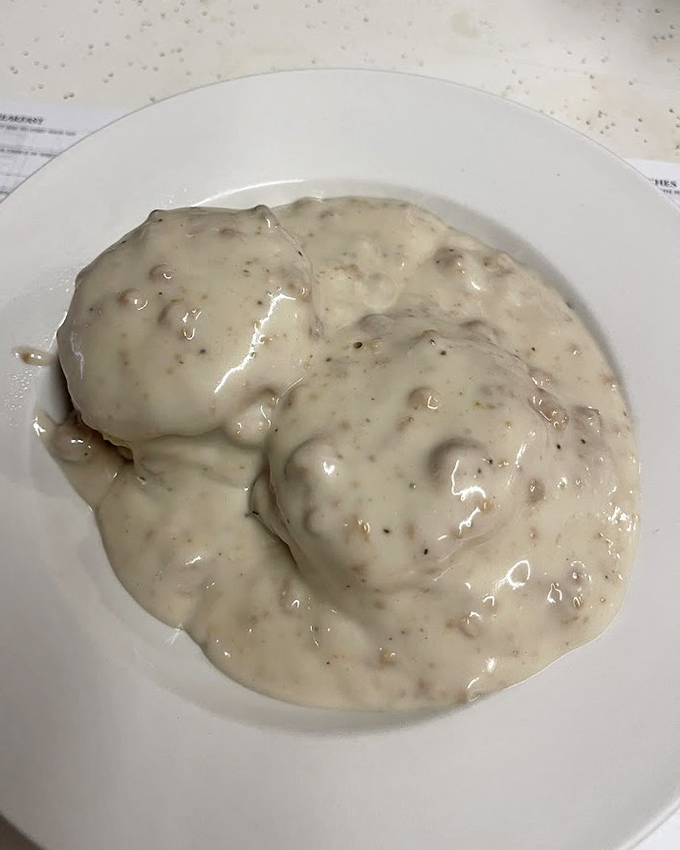 Biscuits and gravy—the comfort food equivalent of a warm hug from your grandmother. Southern comfort with Midwestern hospitality.