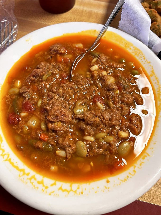 Brunswick stew that's thick enough to eat with a fork but too delicious not to use a spoon – a Southern classic done absolutely right.
