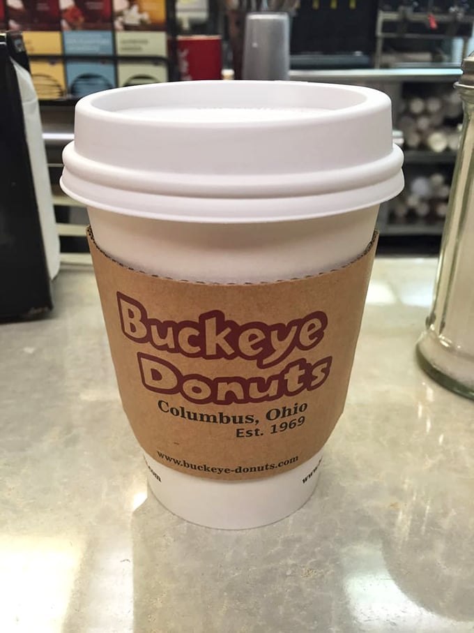 Simple pleasures in a paper sleeve—Buckeye Donuts coffee comes without pretension but with plenty of Columbus pride.