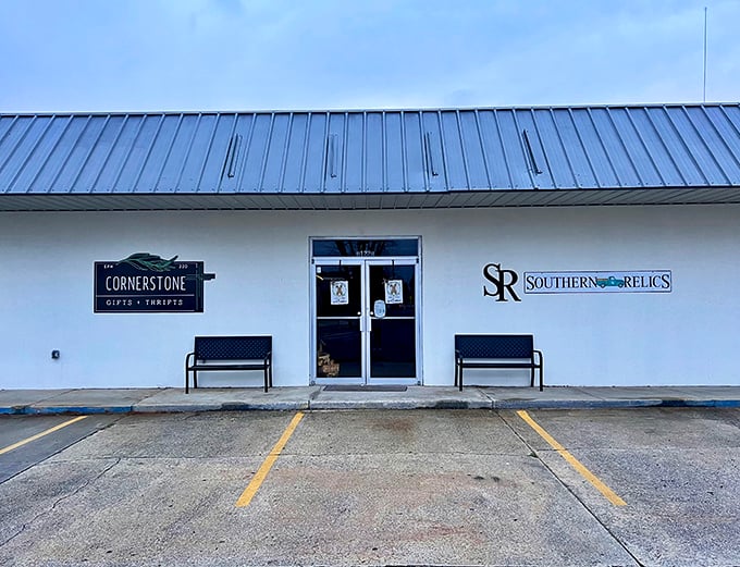 Behind these unassuming doors at Cornerstone Gifts & Thrifts, treasure hunters discover Southern relics and unexpected gems.